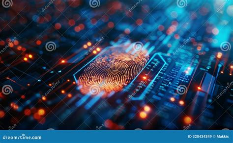 Biometrics Security System Advanced Biometric Security Technology With Digital Fingerprint
