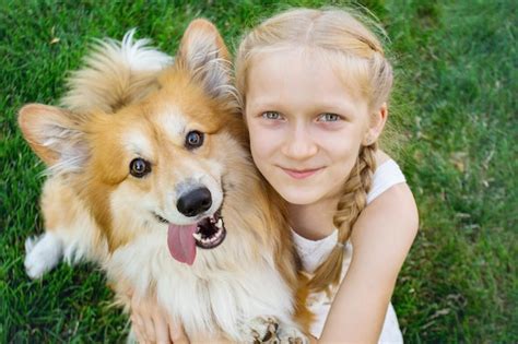 Premium Photo Girl And Dog