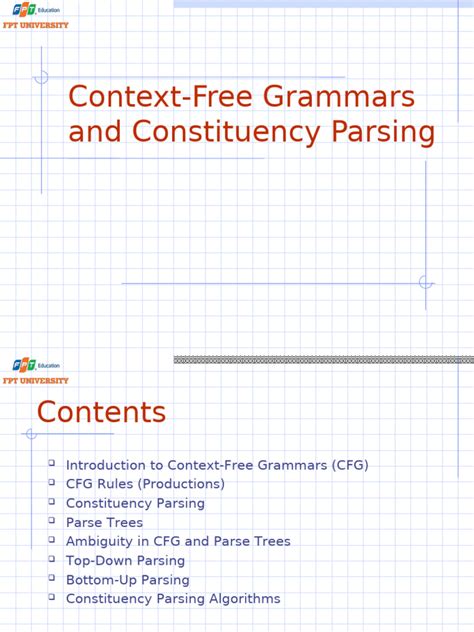 Context Free Grammars And Constituency Parsing Pdf Parsing Phrase