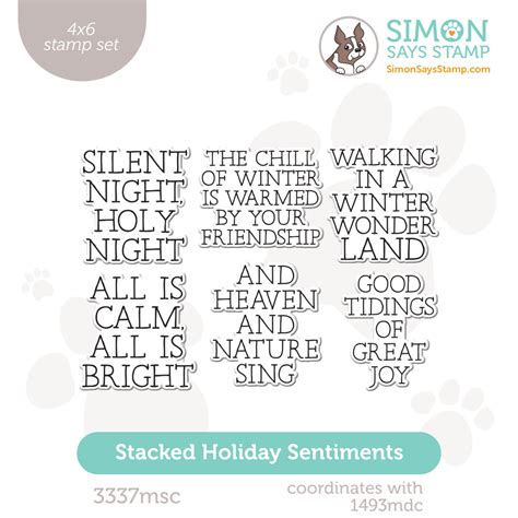 Simon Says Clear Stamps Stacked Holiday Sentiments 3337msc And Everyth