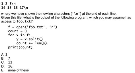 Solved N N Where We Have Shown The Newline Chegg
