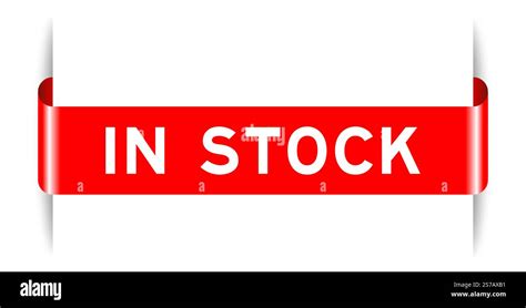 Red Color Inserted Label Banner With Word In Stock On White Background Stock Vector Image And Art