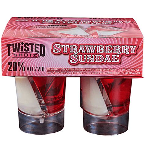 [buy] Twisted Shotz Strawberry Sundae Cocktail 4x100ml At