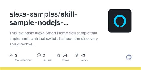 Github Alexa Samplesskill Sample Nodejs Smarthome Switch This Is A Basic Alexa Smart Home