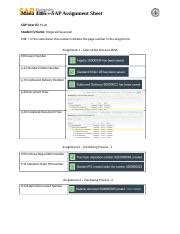 SAP Submission Sheet SFitzgerald Docx Mana 3305 SAP Assignment Sheet SAP User ID FS 20
