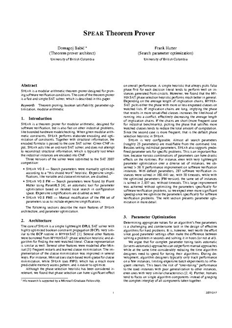 spear theorem prover satzilla 2009 an automatic algorithm portfolio
