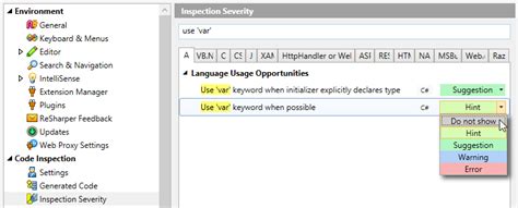 Why Resharper Always Suggests To Use Var Instead Of Explicit Type Usages Resharper Support