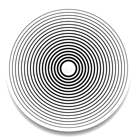 Radial Circles Design Element Converge Circle Lines Repeating Expand Circles From Center
