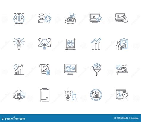 Innovation Strategy Line Icons Collection Ideation Creativity Disruption Agility