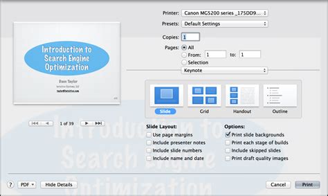 Whats The Best Way To Print Handouts From Keynote