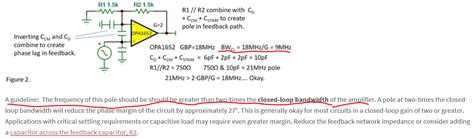 Opa202 Input Capacitance Amplifiers Forum Amplifiers Ti E2e Support Forums