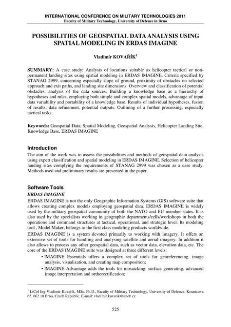 Pdf Possibilities Of Geospatial Data Analysis Using Spatial Modeling