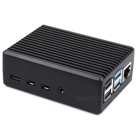 Aluminum Stripe Grooved Case For Raspberry Pi 4 Inner Heatsink Pillars