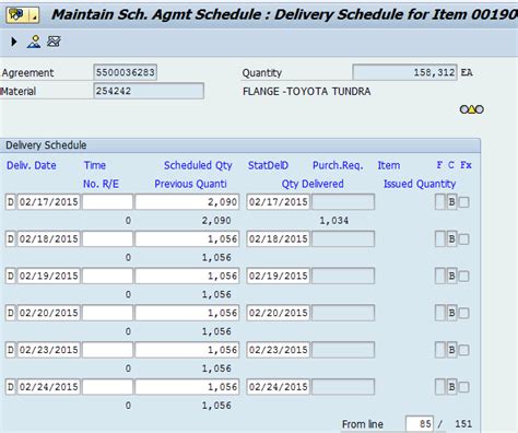 Solved Sap Me38 Screen Maintain Scheduling Agreement Sc Sap