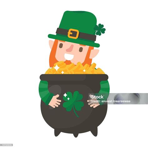성 패트릭의 날에 맥주를 마시며 축하하는 재미있는 레프러콘 만화 3월에 대한 스톡 벡터 아트 및 기타 이미지 3월 St Patricks Day 꼬마 요정 Istock
