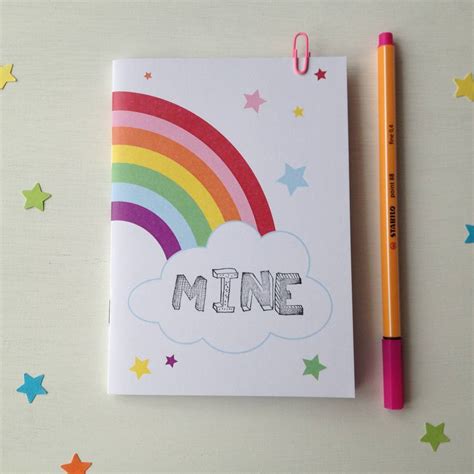 Personalised Rainbow Notebook By Half Pint Home