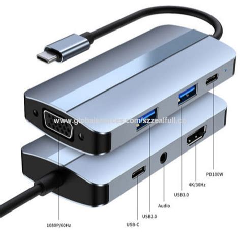 Buy Wholesale China Usb Hub Type C To Usb3 0 Usb2 0 Hdtv Pd Charging Audio Vga Tf Sd 7 Port