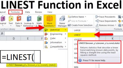 LINEST In Excel Formula Examples How To Use LINEST Function