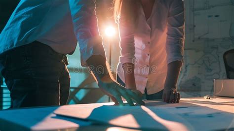 Generative Ai Business Partners Planning Layout Of New Office Business Concept Stock