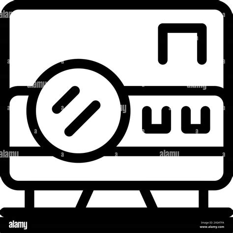 line art icon of an electric meter measuring energy consumption stock vector image and art alamy