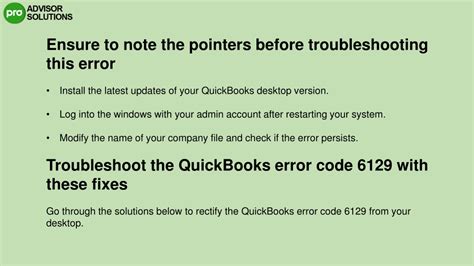 Ppt A Quick Way To Fix Error 6129 0 Quickbooks Desktop Powerpoint Presentation Id 12345241