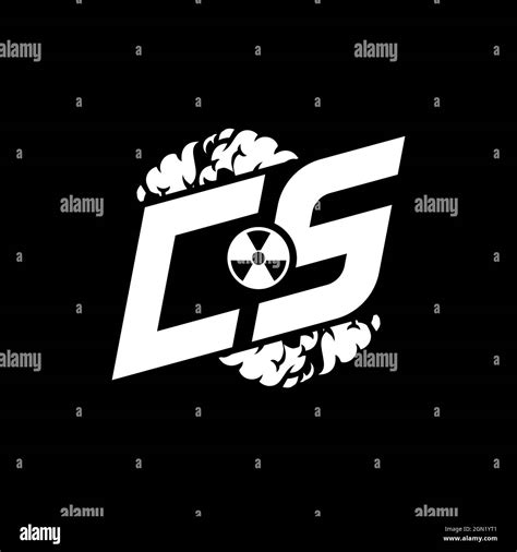 CS Initial ESport Monogram With Shape And Smoke Style Template Vector Stock Vector Image Art