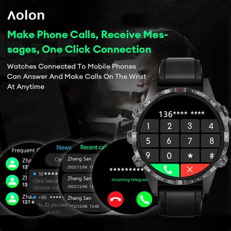 Aolon GT5 Pro Smart Watch Compass HD Bluetooth Call Heart Rate Smartwatch Waterproof Double