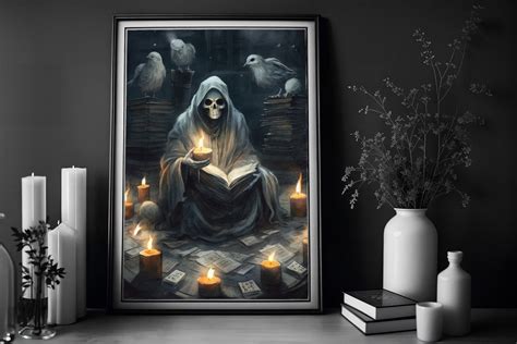 Conjuring Ghost Print Vintage Poster Art Poster Print Dark Academia Haunting Ghost