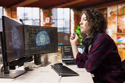 Ai Startup Office Software Developer Designing And Implementing