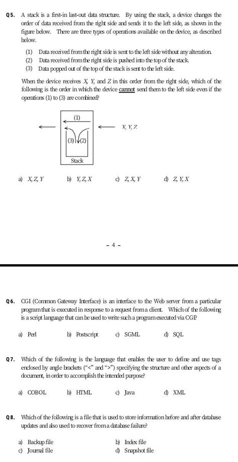 Solved Q5 A Stack Is A First In Last Out Data Structure By