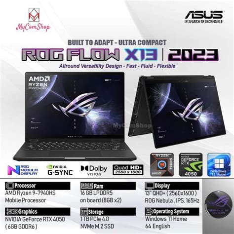 Jual Asus Rog Flow X Gv Xu Ryzen Hs Gb Ram Tb Ssd Rtx Gb Di Seller Mycomshop
