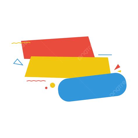 red blue yellow empty shape vector blank shape banner blank shape