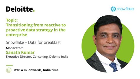 Sanath Kumar On Linkedin Data Snowflake Deloitteindia