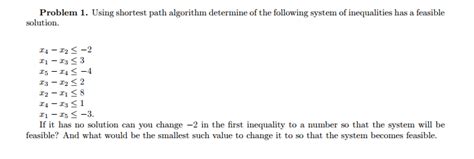 Solved Problem 1 Using Shortest Path Algorithm Determine Of Chegg