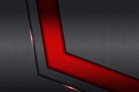 현대 미래 지향적 인 3d 메탈릭 실버 프리미엄 기술 배경 글로우 레드 0명에 대한 스톡 벡터 아트 및 기타 이미지 0명 3차원 형태 개념 Istock