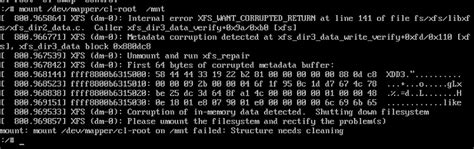 xfs repair 修复 centos 7 metadata corruption detected 启动失败问题 刘家的博客