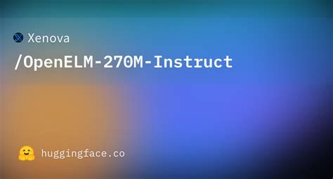 Xenova OpenELM M Instruct Hugging Face