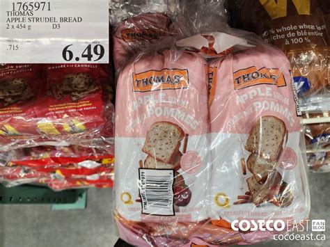 1765971 Thomas Apple Strudel Bread 2 X 454 G 6 49 Costco East Fan Blog