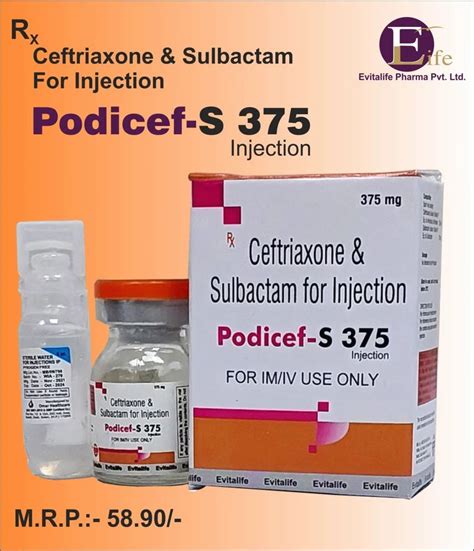 Podicef S 375 Inj At ₹ 58 9 Vial In Baddi Id 2853174786962