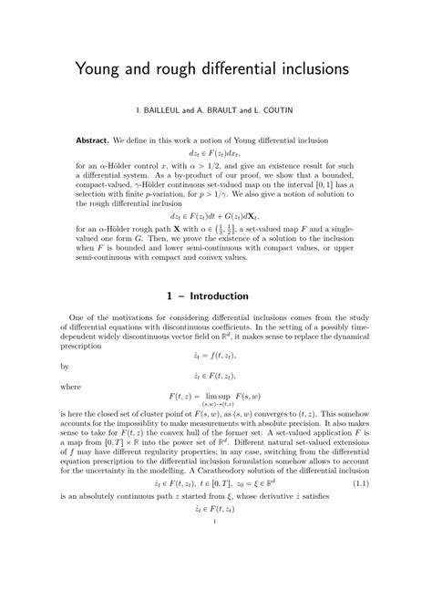 Pdf Young Differential Inclusions