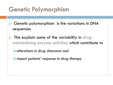 Solution Genetic Polymorphism In Drug Metabolism 1 Exam Question And