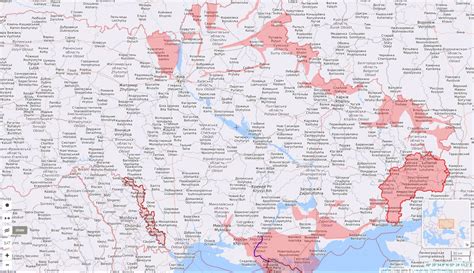 Карта боевых действий со спутника