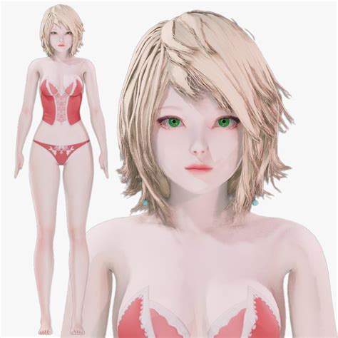 3d Model Lingerie Clothes 0007 Rigged Unreal Unity Blender