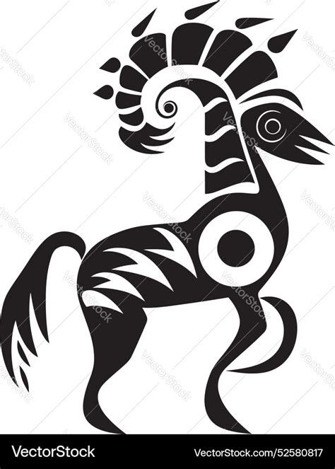 Tribal Legends Hand Drawn Kokopelli Symbol Vector Image