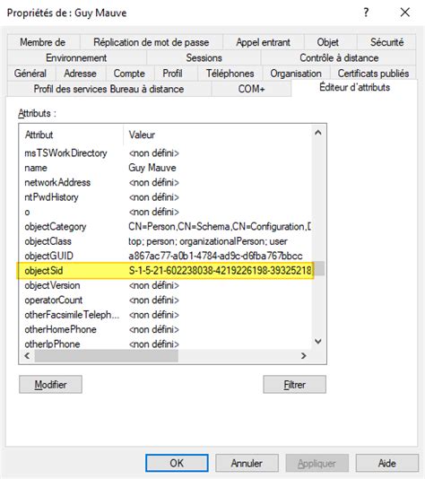 Lactive Directory Sid Rid Et Sid History