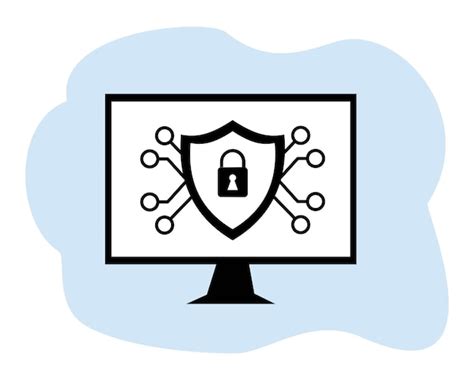 Premium Vector Computer And Padlock Icon Or Internet Security And Data Protection