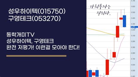 성우하이텍구영테크 성우하이텍구영테크 완전 저평가 이런걸 모아야 한다 Youtube