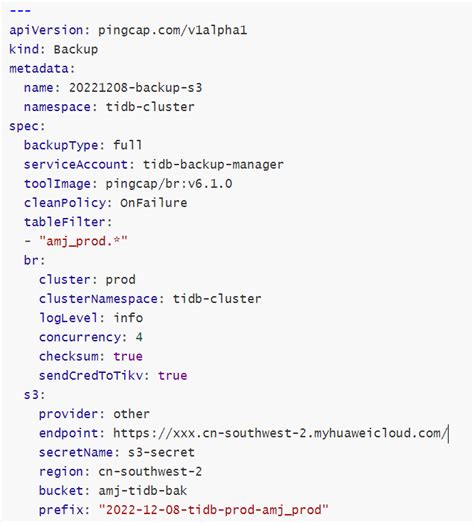 Error Occurred When Using Br To Backup Data To S3 For Tidb Cluster Deployed On K8s Translated