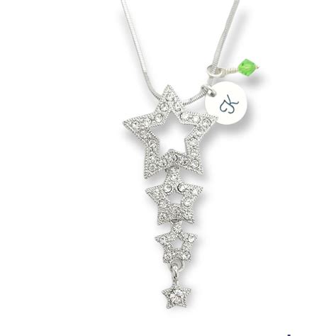Customizable Stars Swarovski Crystal Star Personalized Pendant Necklace