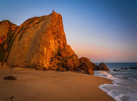 Zuma Beach Point Dume Monolith Malibu Sunset Seascape Poce Flickr